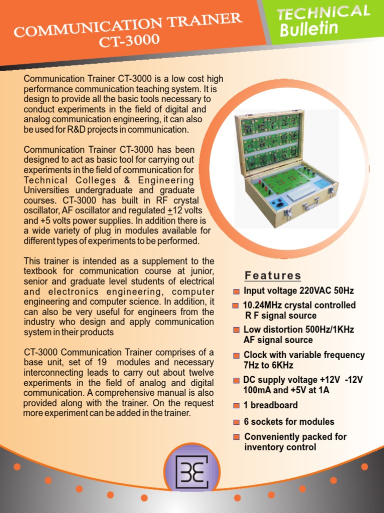 Communication Trainer CT 3000 | PDF | Modulation | Frequency Modulation