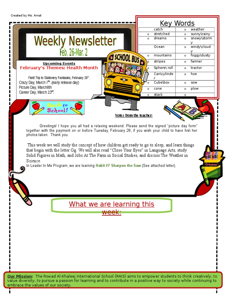 Key Words: What We Are Learning This Week | PDF | Cognition