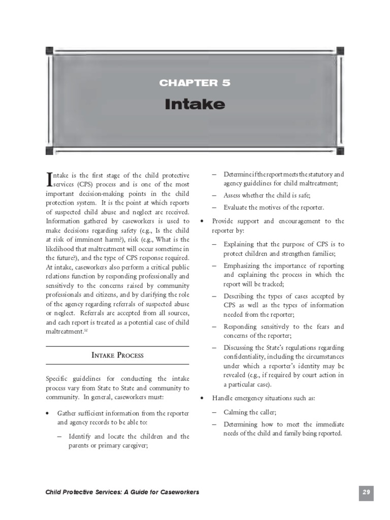 Child Protective Services - A Guide For Caseworkers | PDF | Child ...