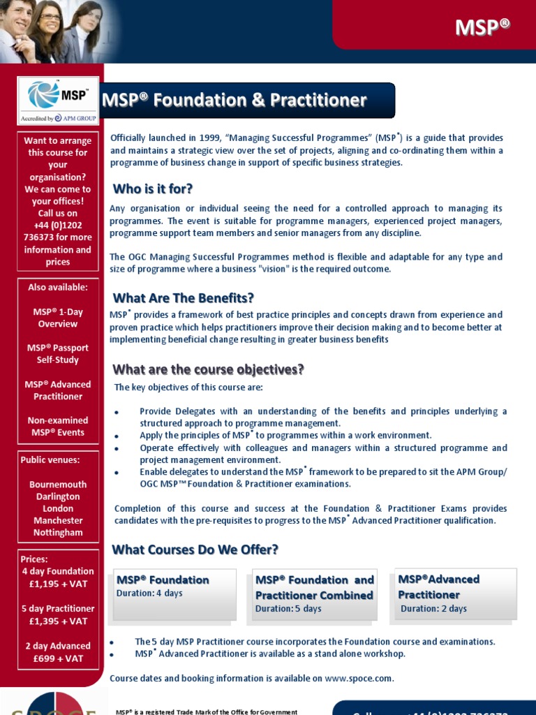MSP Foundation + Practitioner Outline | PDF | Strategic Management ...