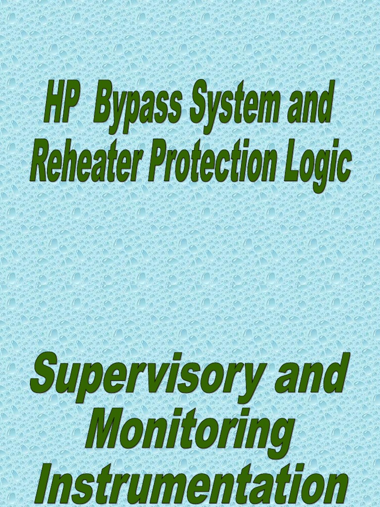 HP Bypass System and Reheater Protection Logic | PDF | Thermocouple | Valve