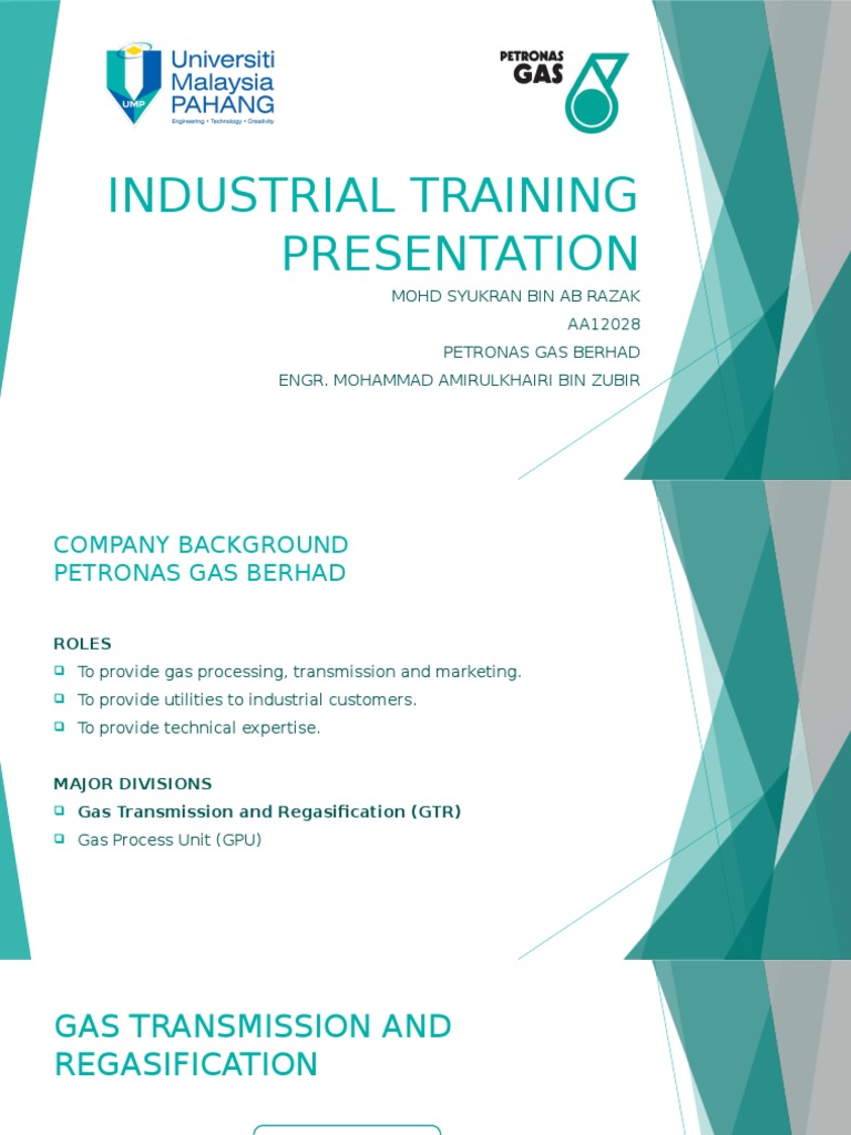 Industrial Training Presentation | PDF | Gases | Energy And Resource