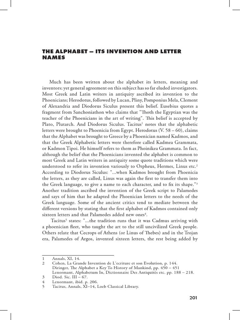 10-The Alphabet Its Invention and Letter Names PDF | PDF | History ...