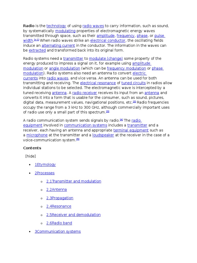 Radio Communication Link | PDF