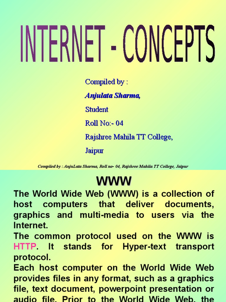 Internet Basics New | PDF | Web Browser | World Wide Web
