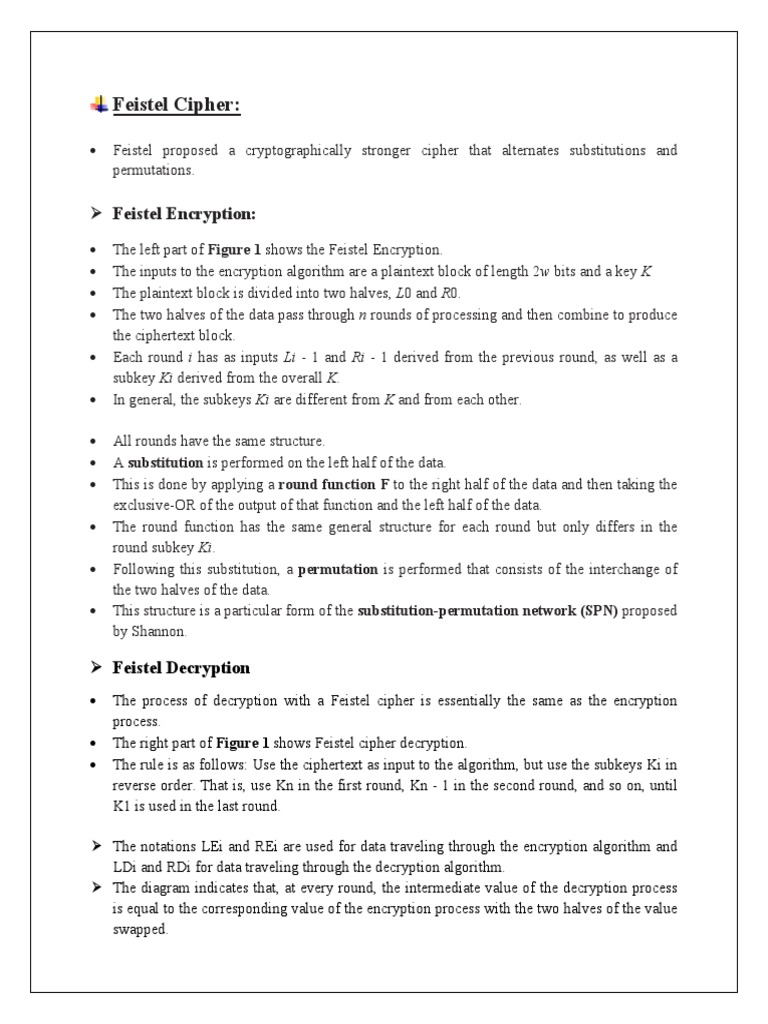 An In-Depth Explanation of the Feistel Cipher Structure, Its Encryption ...