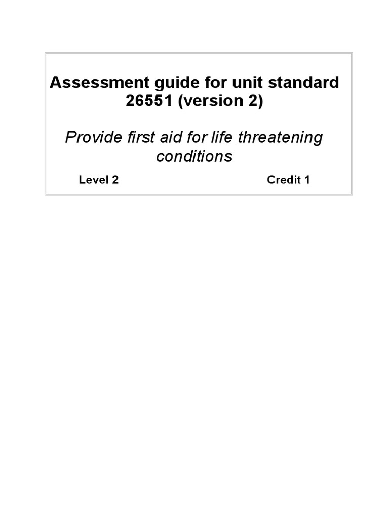 Assessment Guide - First Aid | PDF | First Aid | Cardiopulmonary ...