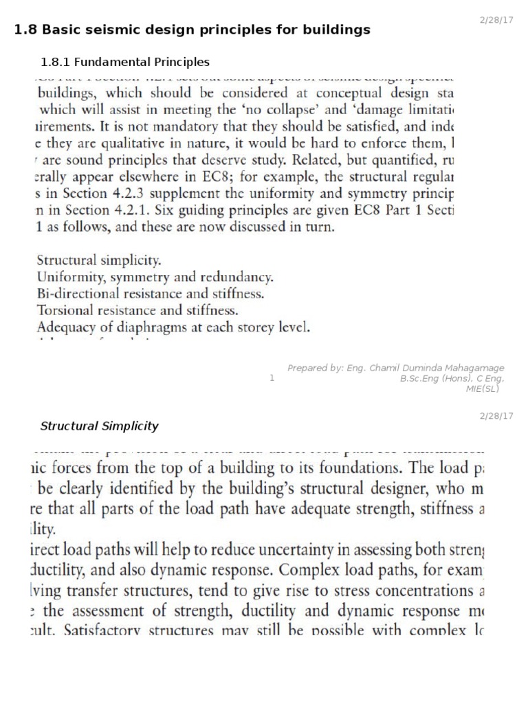 Seismic Design Principles for Buildings | PDF | Civil Engineering ...