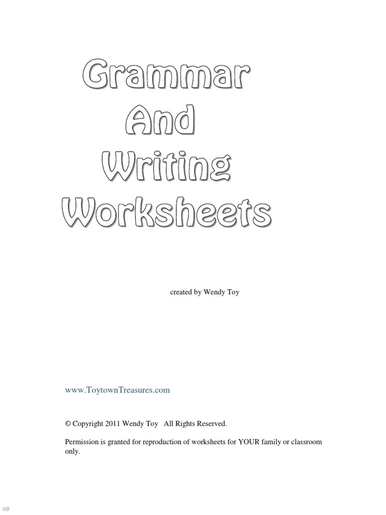 Grammar and Writing Worksheets (3658672) | PDF | Poetry