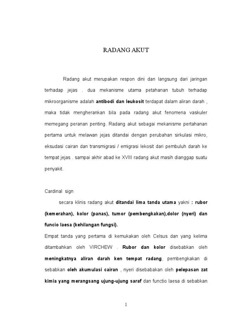 Radang Akut | PDF
