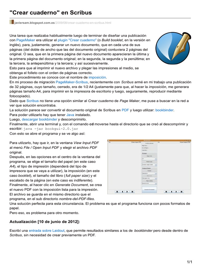 Crear Cuaderno en Scribus | PDF | Cuaderno | Formato de Documento Portable