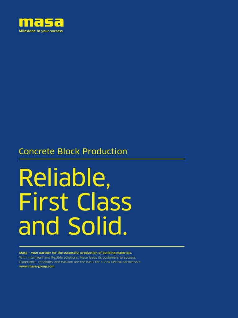 Masa Concrete Block Production en | PDF | Automation | Concrete