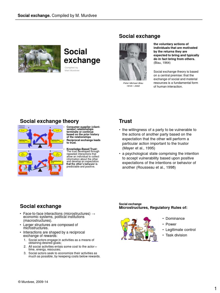 Social Exchange | Download Free PDF | Power (Social And Political ...