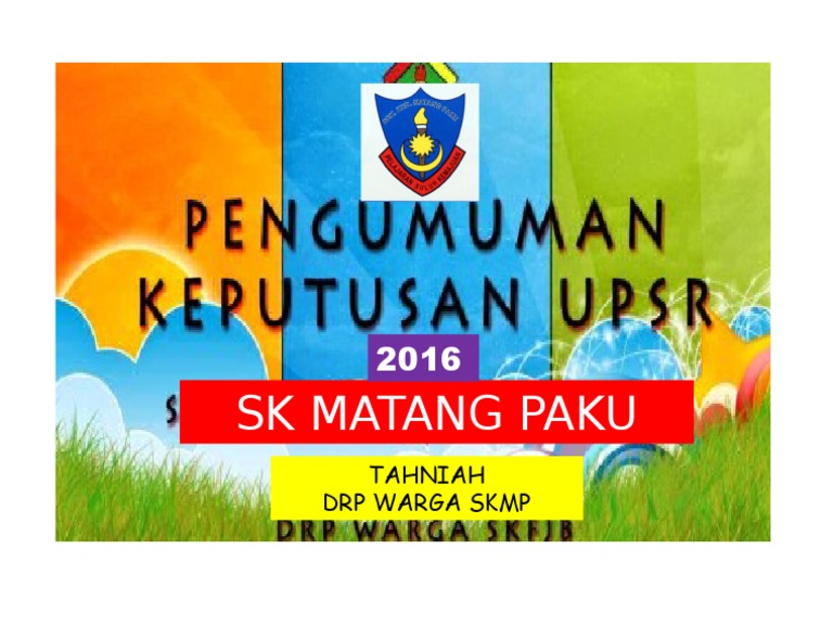 Banner Keputusan Upsr | PDF