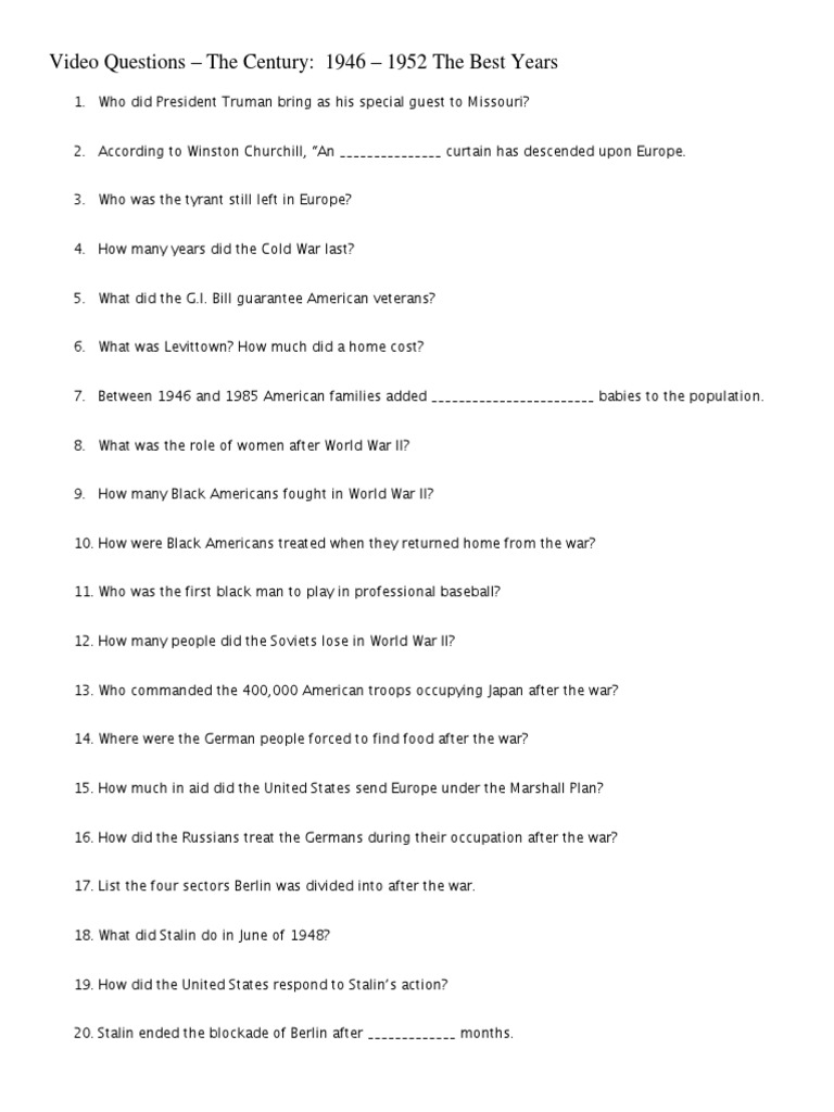 The Century Americas Time Best Years | PDF