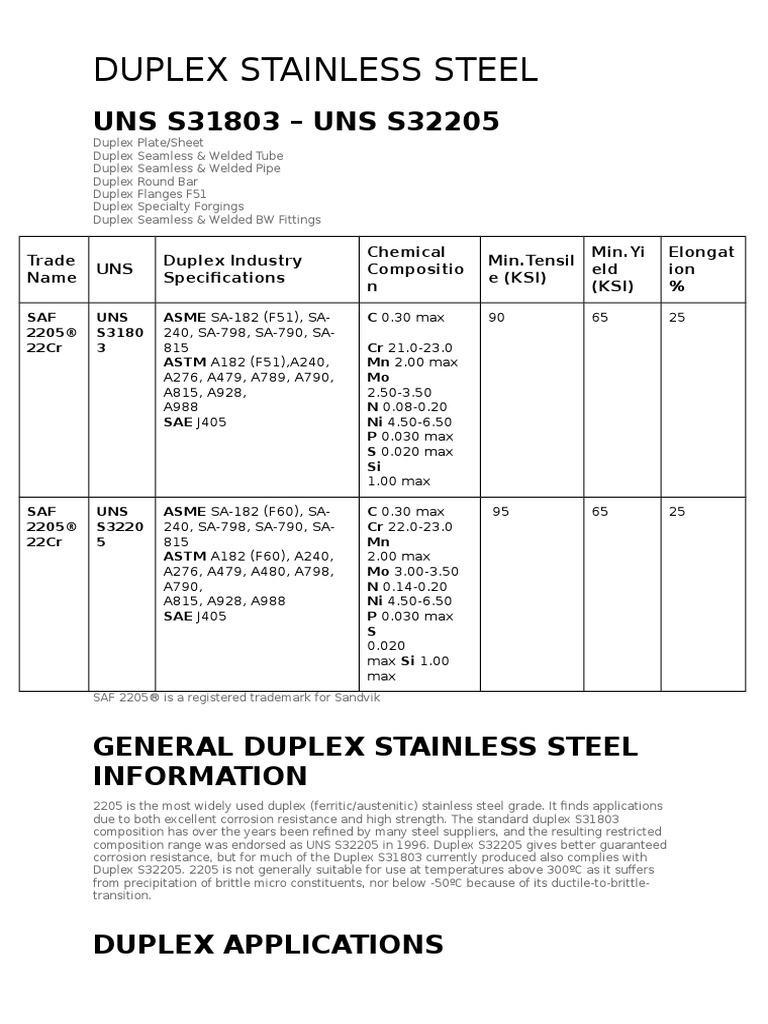 Duplex SS | PDF | Corrosion | Steel