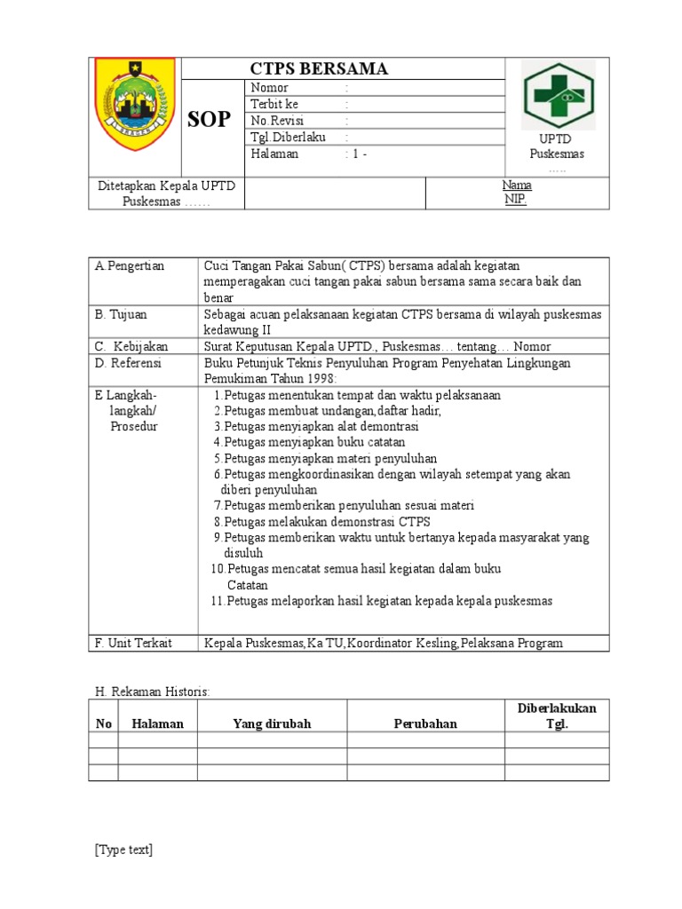 Sop Ctps Bersama | PDF