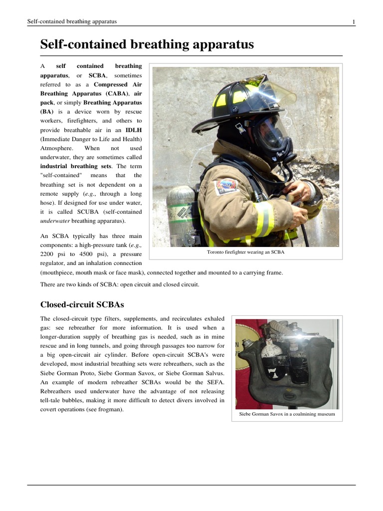 SCBA Wiki.pdf | Diving Equipment | Sports Equipment