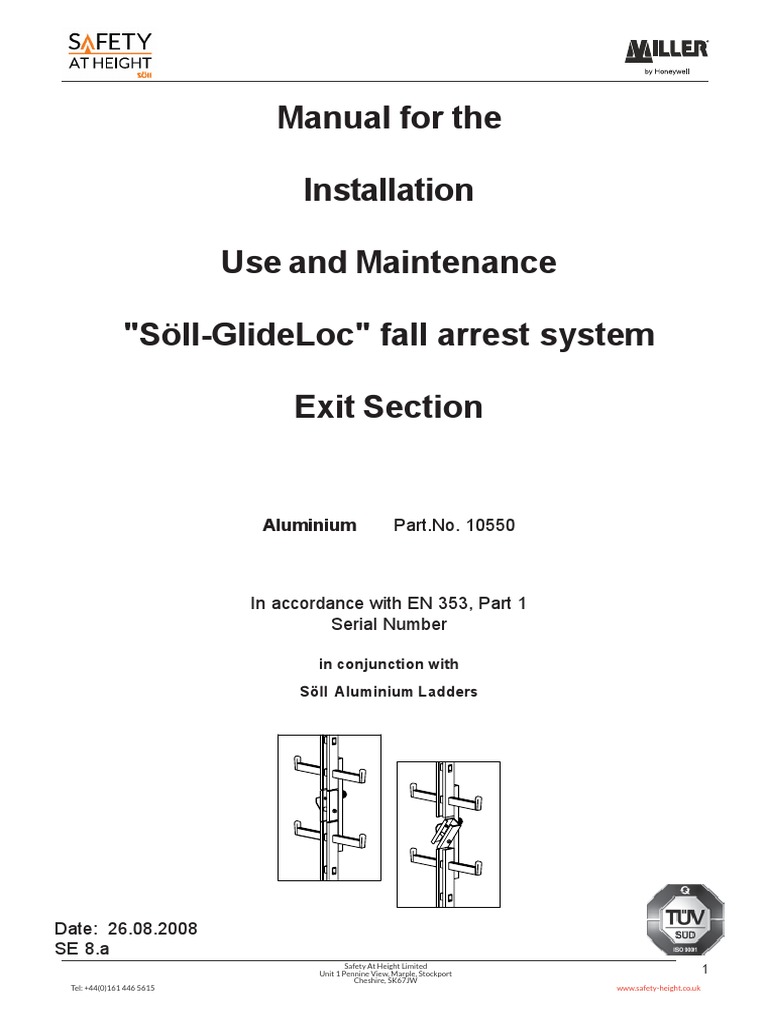 Söll GlideLoc Exit Section Aluminium Ladder Installation and User ...