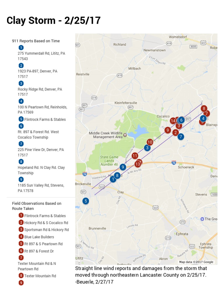 Clay Storm - 2/25/17: 911 Reports Based On Time | PDF