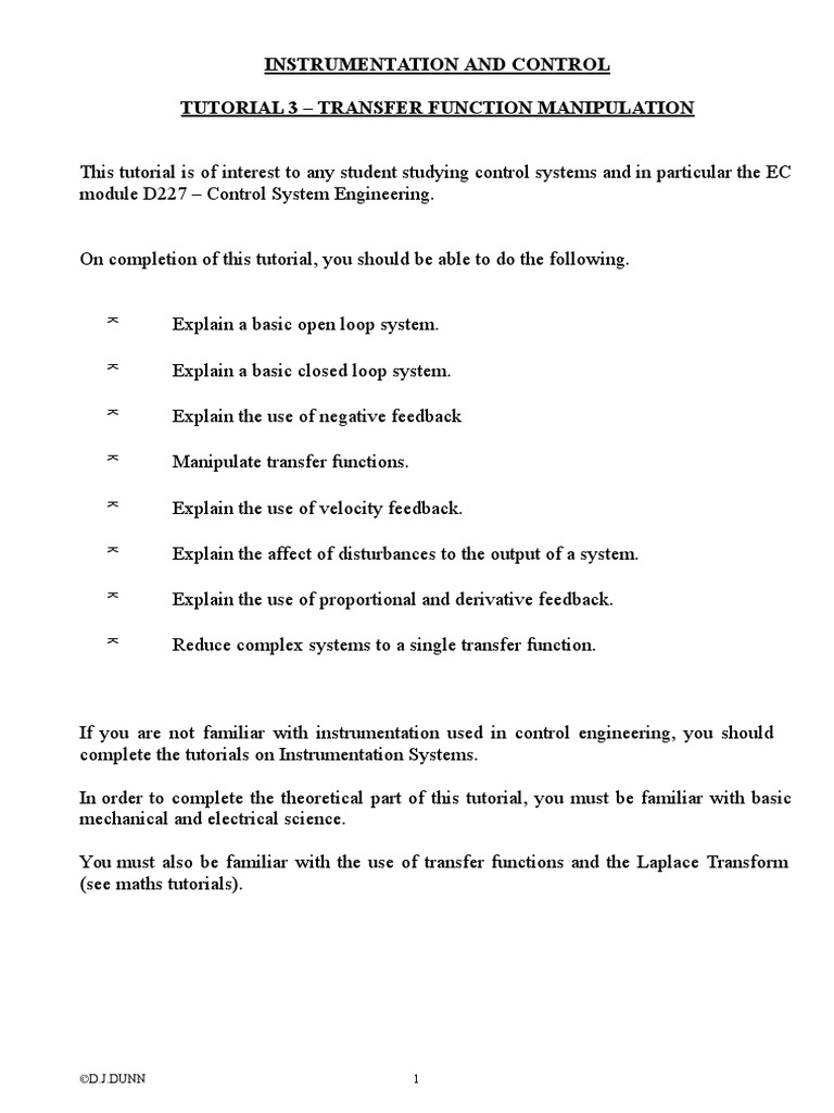 Transfer Function | PDF | Feedback | Amplifier