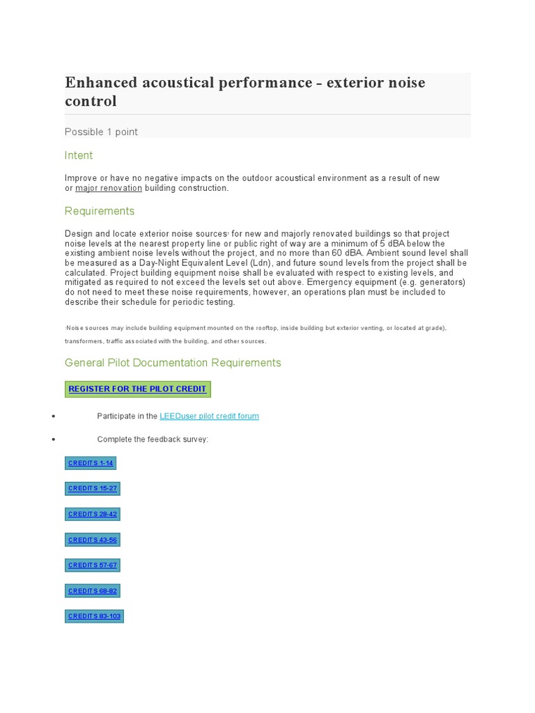 Enhanced Acoustical Performance | PDF