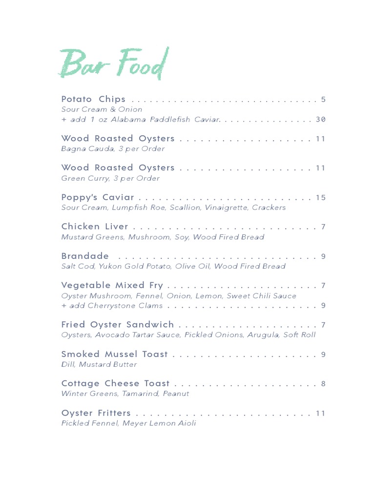 Henrietta Red - Bar and Drink Menus | PDF