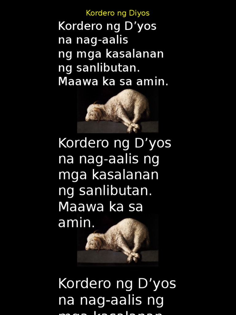Kordero NG Diyos | PDF