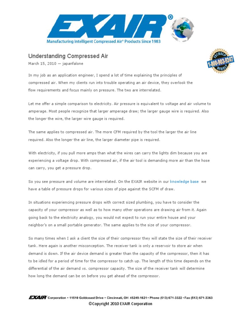 Understanding Compressed Air | PDF | Pressure | Electricity