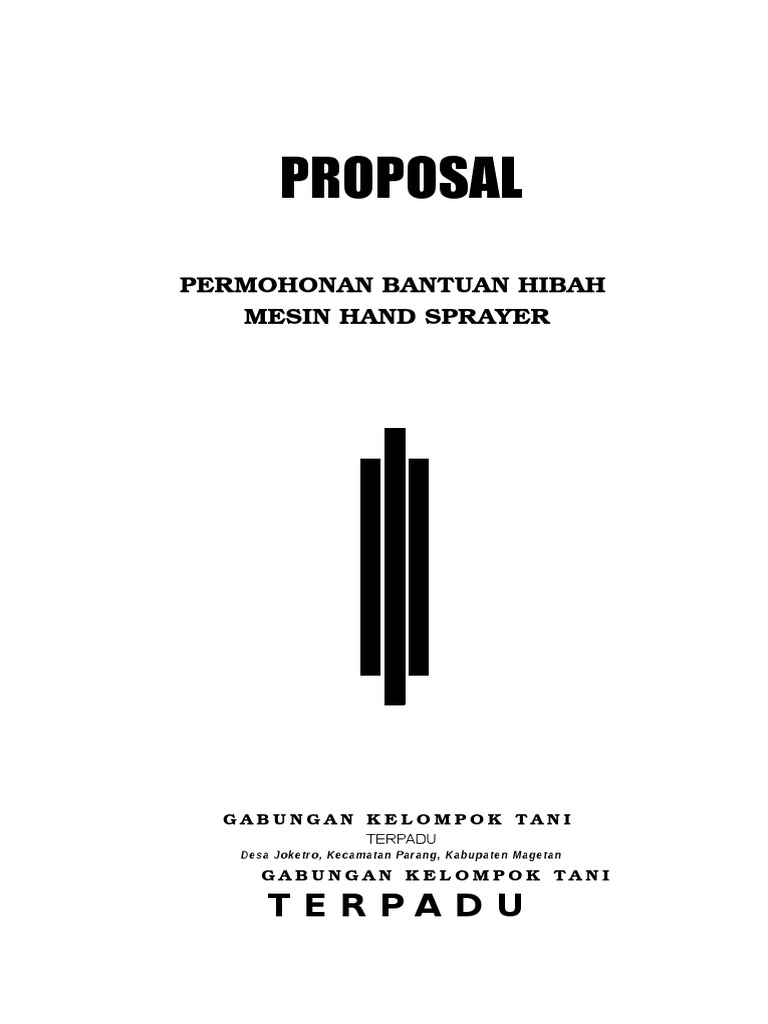 Proposal Gapoktan - Handsprayer | PDF