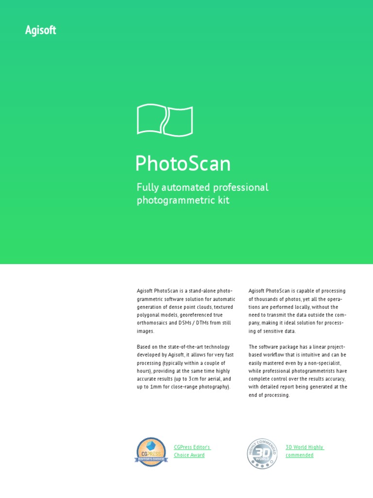 Agisoft-PhotoScan Presentation PDF | PDF | Scientific Modeling ...