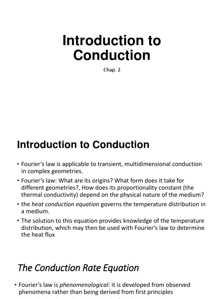 Introduction Conduction | PDF | Thermal Conduction | Thermal Conductivity