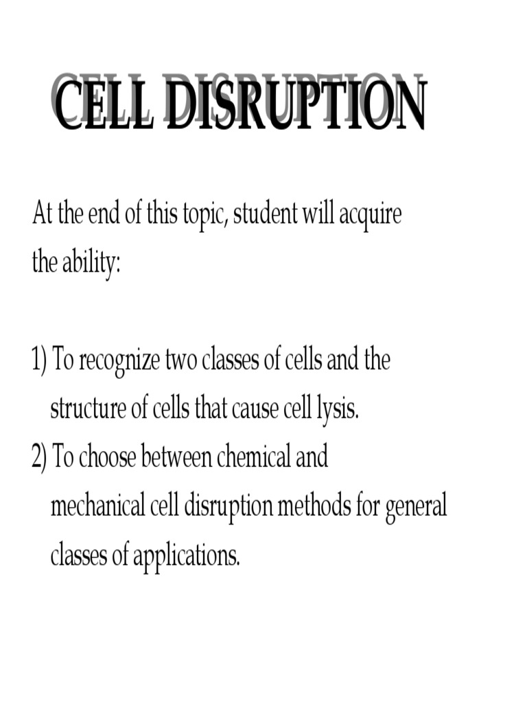 3.Cell Disruption | Cell Wall | Cell (Biology)
