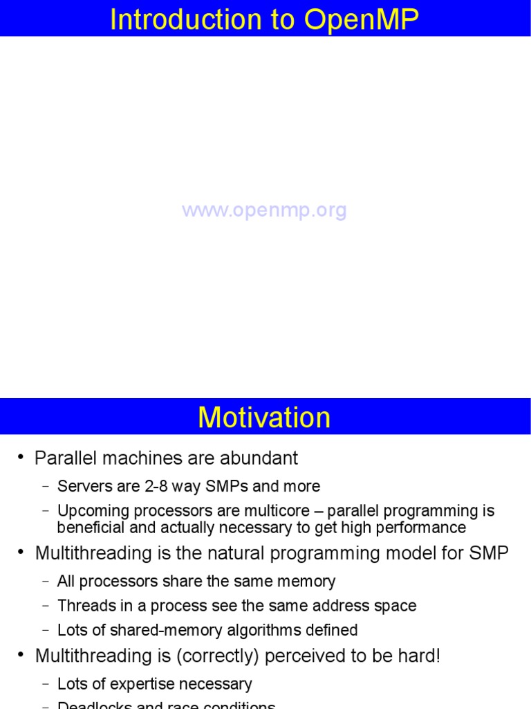 Open MPLecture | PDF | Parallel Computing | Thread (Computing)