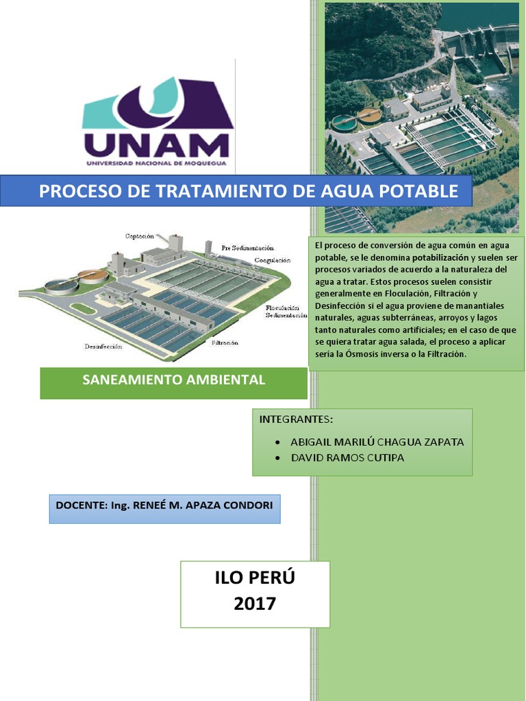 Proceso de Tratamiento de Agua Potable | PDF | Coloide | Agua potable
