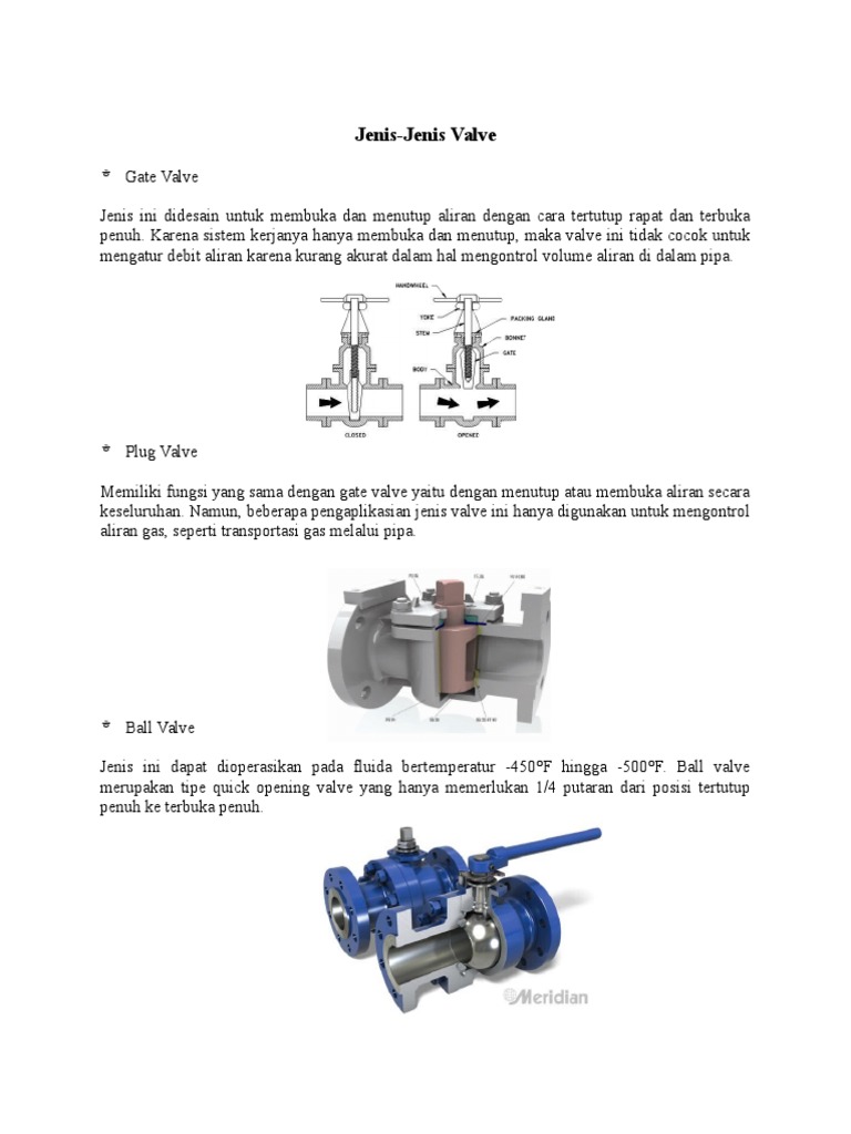 Jenis-Jenis Valve dan Fungsinya | PDF