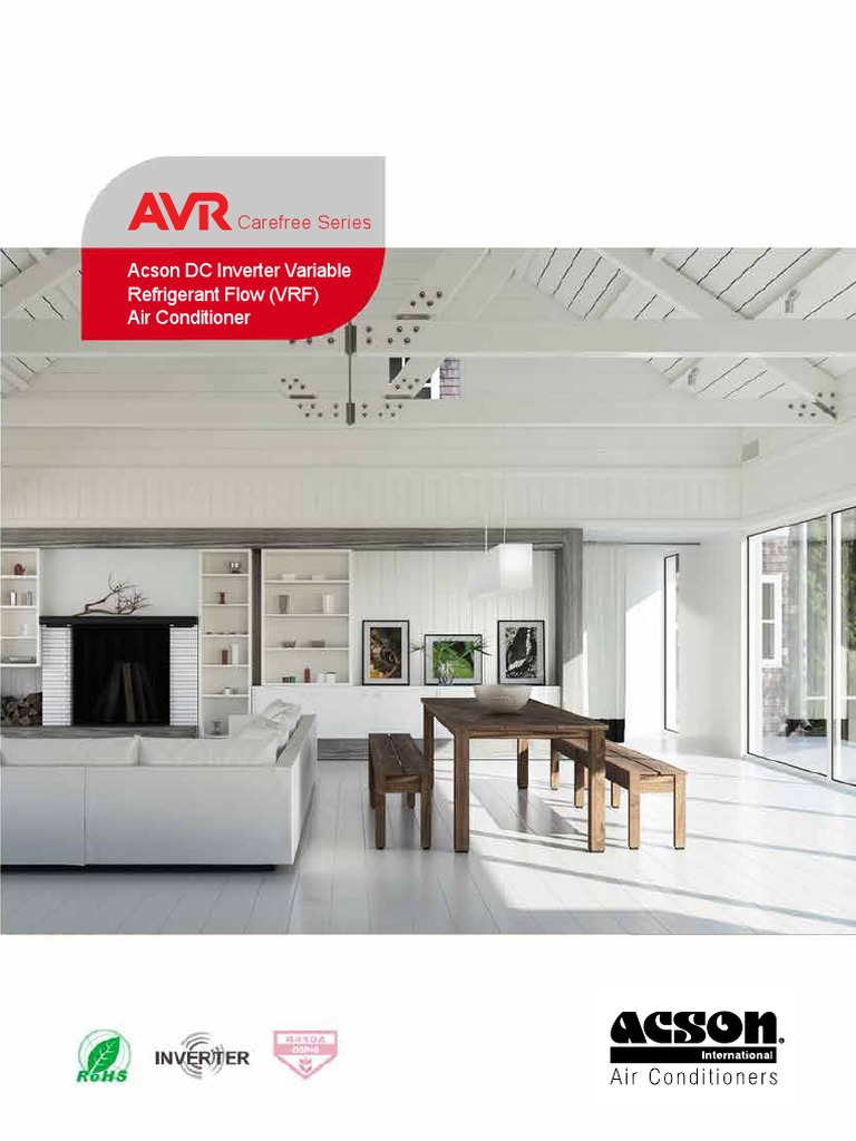 Acson AVR Carefree Series Catalogue RV170816 | PDF | Air Conditioning ...