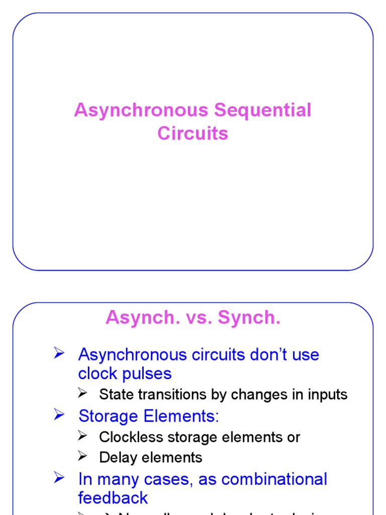 Asynchronous Sequential Circuits | PDF | Systems Theory | Areas Of ...