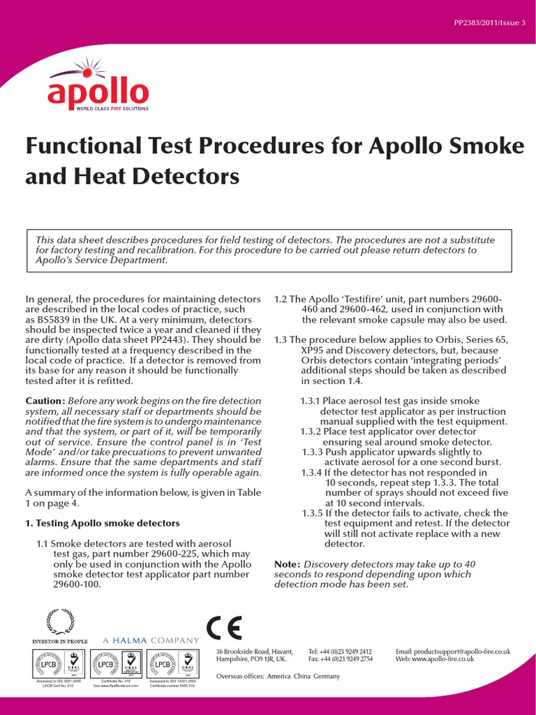 Apollo Test | Download Free PDF | Sensor | Smoke