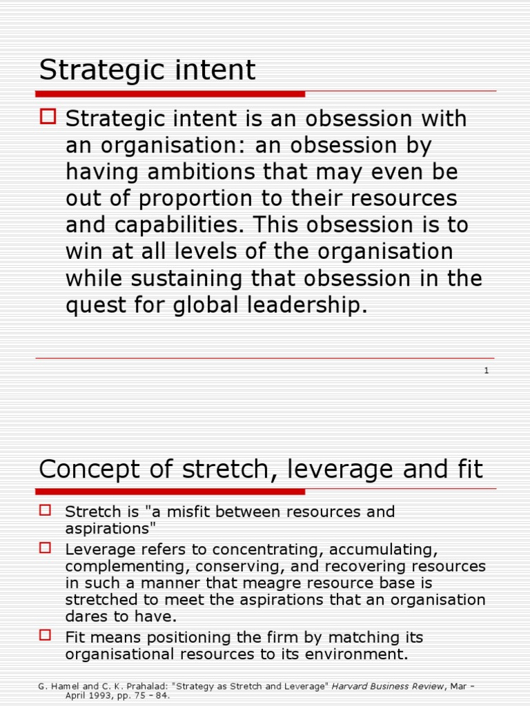 Strategic Intent | PDF | Strategic Management | Epistemology