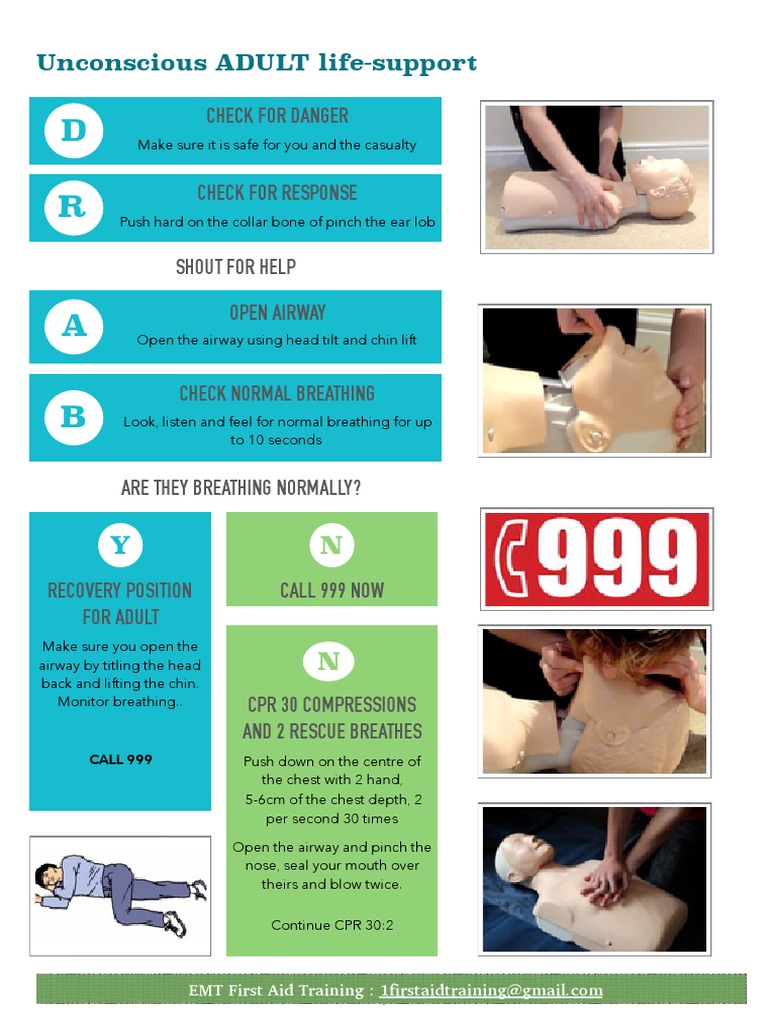 Check For Danger: Unconscious ADULT Life-Support | PDF