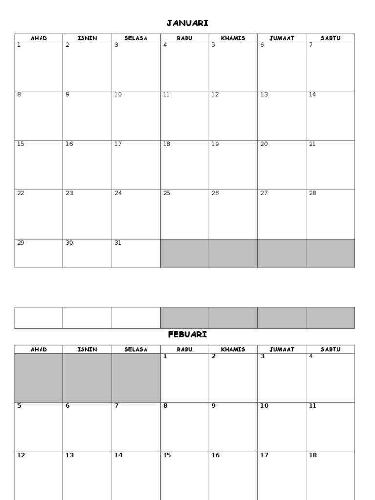 Kalender Januari 2017 | PDF