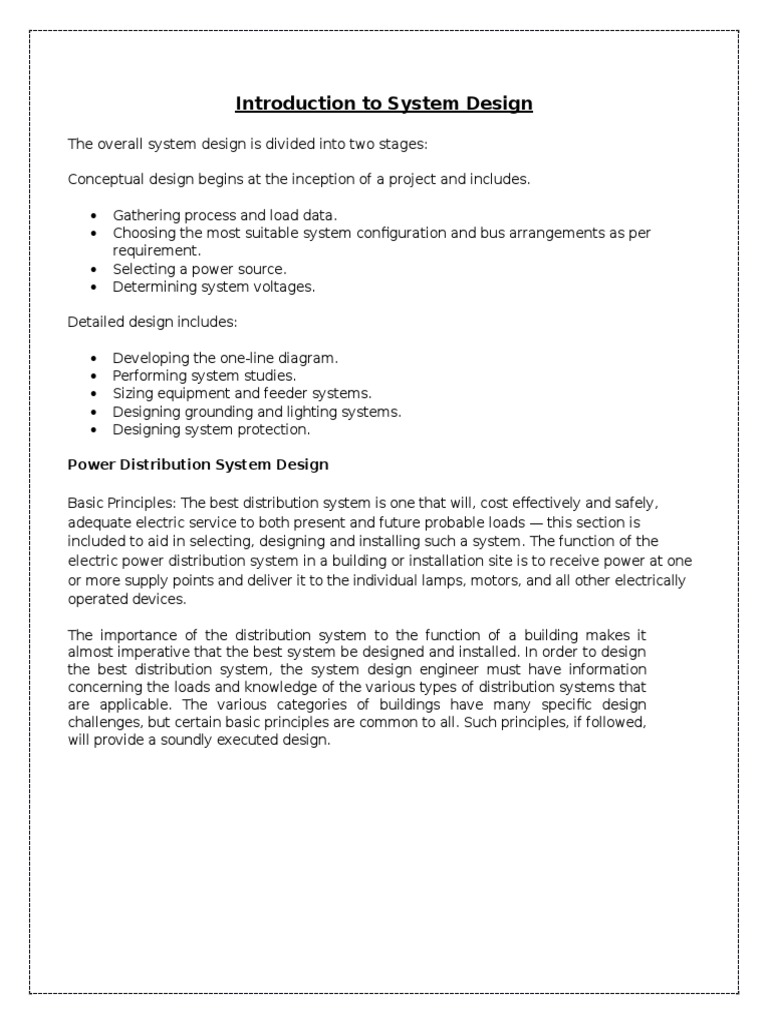 Electrical Design & Detailed Engineering 1 | PDF | Electric Power ...