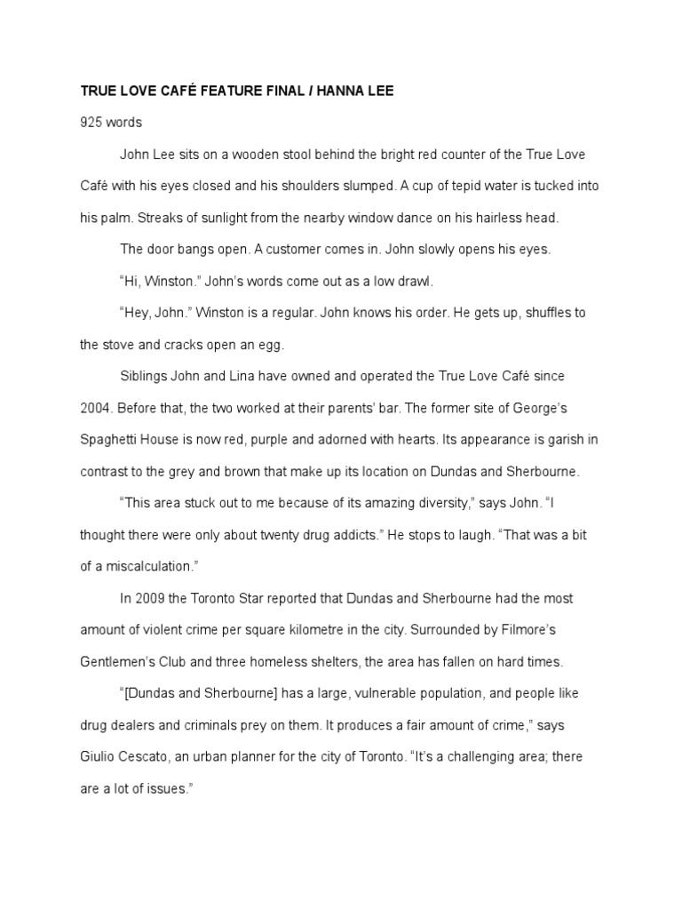 True Love Cafe Feature | PDF | Singing | Entertainment (General)