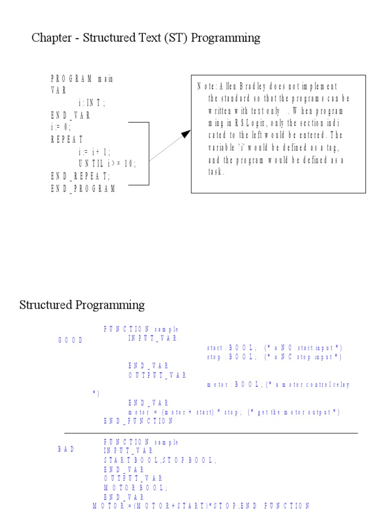 Chapter - Structured Text (ST) Programming | PDF | Integer (Computer Science) | Data Type