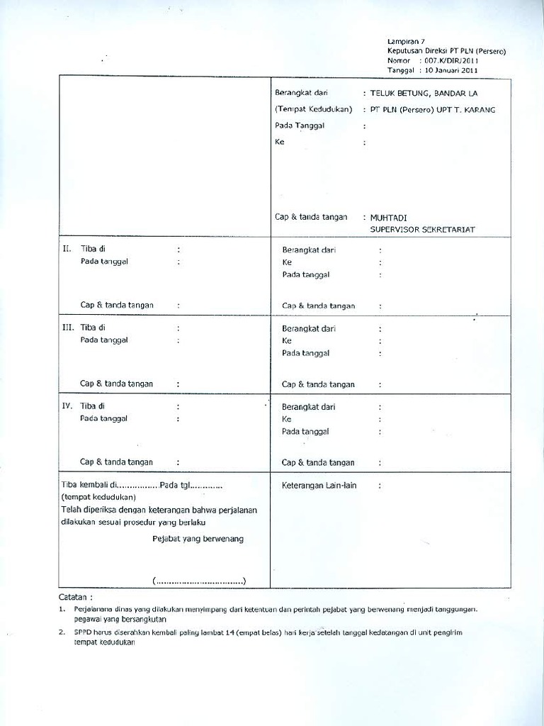 Form SPPD Kosong | PDF