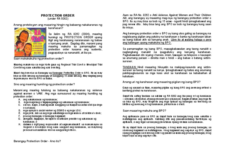 Barangay Protection Order | PDF