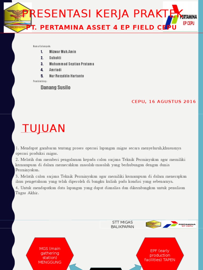 Presentasi Final Report PT - Pertamina Ep Asset 4 Field Cepu | PDF