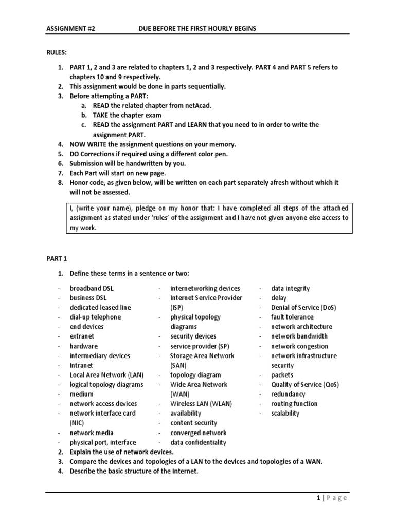Assignment 2 | PDF | Communications Protocols | Computer Network
