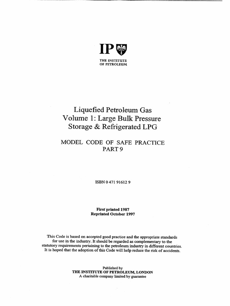 Pages From Liquefied Petroleum Gas Volume 1 Large Bulk Pressure Storage ...